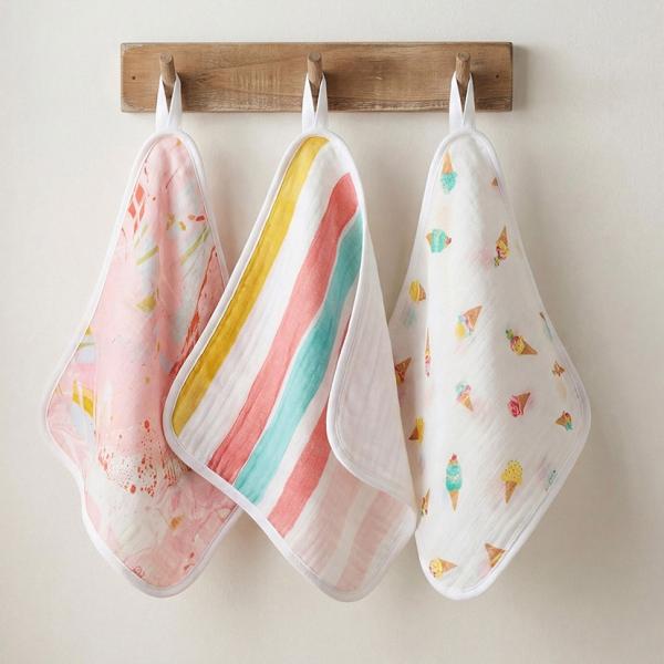 型番：WCADAEEWCC30020ブランド：ダッドウェイ商品名：aden + anais ウォッシュクロス アイスクリーム 3枚カラー：アイスクリーム
