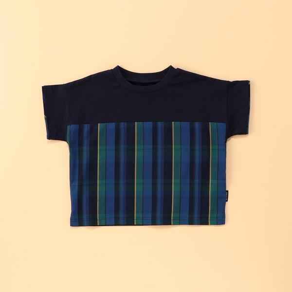 型番：23-61TO41-206ブランド：コムサイズム商品名：マドラスチェック 半袖Tシャツ(ベビーサイズ)カラー：ネイビー系/レッド系