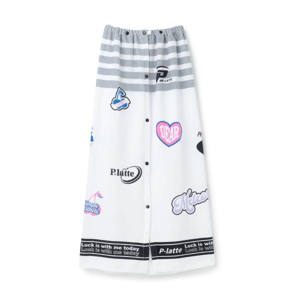 型番：6762611ブランド：ピンクラテ商品名：【SWIM】100cmラップタオルカラー：ライト　グレー/サックス　