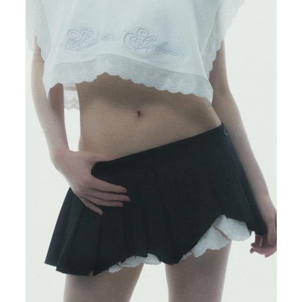 型番：7846216708ブランド：エルエイチピー商品名：neith.／ネイス／Destroyed Micro Mini Skirtカラー：ブラック/グレー
