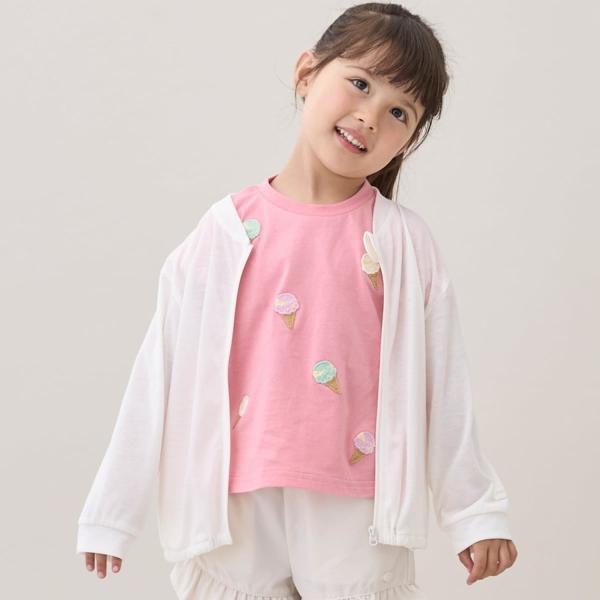 型番：9662240ブランド：プティマイン商品名：【遮熱/速乾/冷感/リンク】シアーカーディガンカラー：オフ　ホワイト/ライト　ピンク/イエロー　グリーン