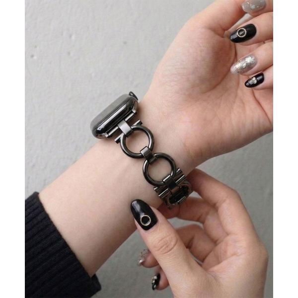 型番：4350491ブランド：スタイロ商品名：Apple Watch Band メタルチェーン / 中折れクラスプ式カラー：ブラック/プラチナ/シルバー/ゴールド
