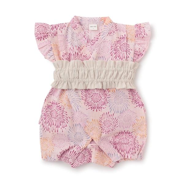 型番：9662630ブランド：プティマイン商品名：BABY GIRLS甚平カラー：ピンク/アイボリー/マルチ