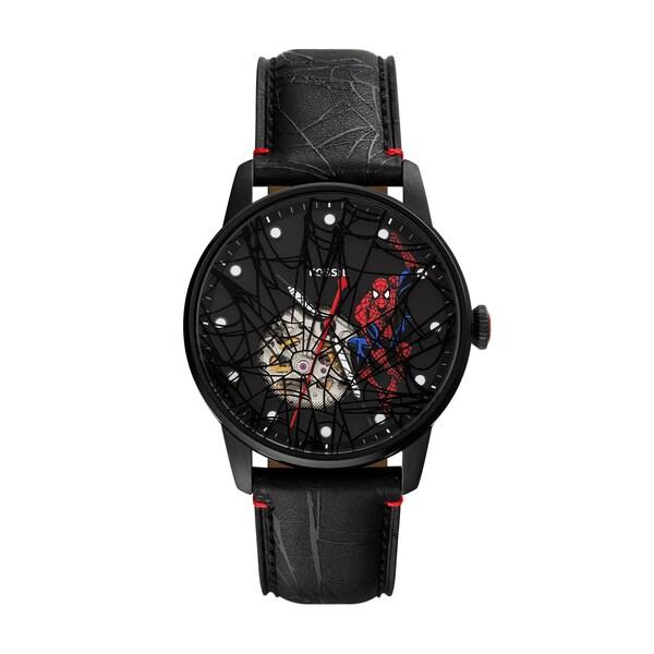 型番：LE1247SETブランド：フォッシル商品名：Marvel x Fossil スパイダーマン 腕時計 メンズ 自動巻き レザーカラー：ブラック