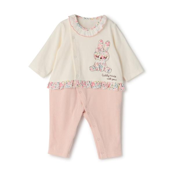 型番：2163523ブランド：ケーピー商品名：【KP×赤ちゃんの城 コラボ】 フローラルmimiカバーオールカラー：アイボリー