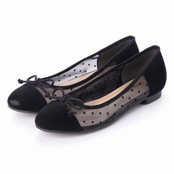 型番：5323.ブランド：リバティドール商品名：【SS~LLL】★フラットリボンバレー★5323.カラー：ブラックスエード調(チュールドット）/グレースエード調（チュールドット）/ブラックPU/グレージュPU/レオパード/チェック/ブラック...