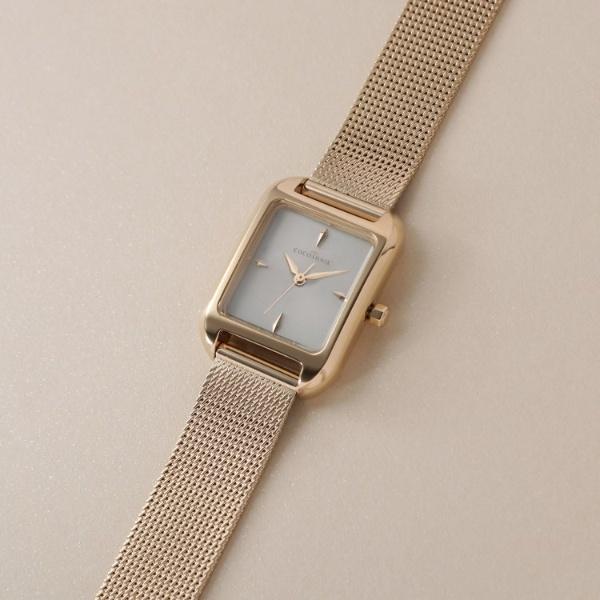 型番：40521002ブランド：ココシュニック商品名：RGスクエアメッシュベルト ウォッチ（ゴールド）カラー：ローズゴールド（１００）