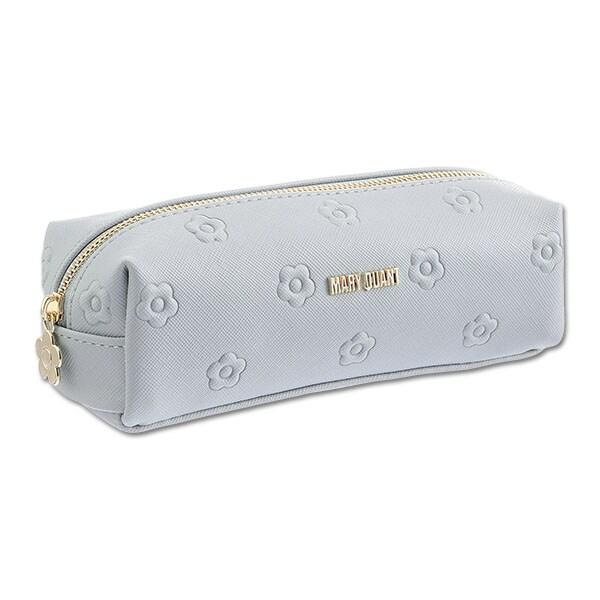 型番：268-864058ブランド：マリークワント商品名：シンプルエンボスデイジースクエアペンケースカラー：ライトブルー/ブラック/ベージュ