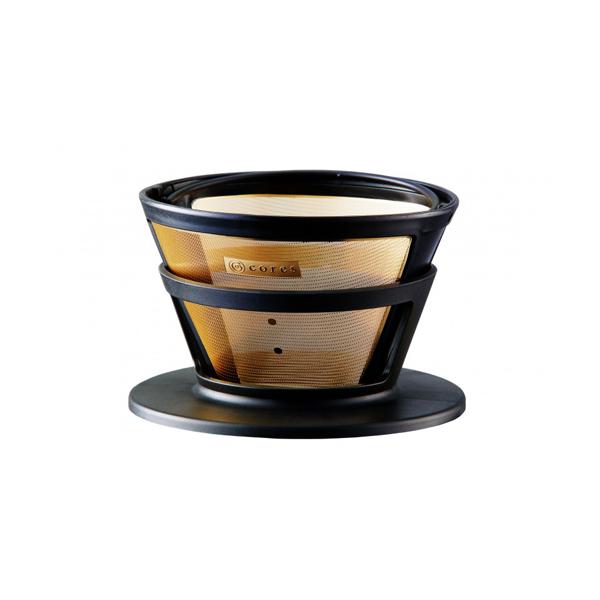 ・本体サイズ：W120×D120×H85mm・製造国：中国・素材：純金メッキ（ステンレス）ポリプロピレン・付属品：フィルターホルダー