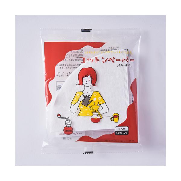 | １〜４杯用 | 40枚入り |・重量：55g　・素材：コットンパルプ・木材パルプ【対応ドリッパー】・名門ドリッパーセット４人用【フタ付】・名門ドリッパーセット４人用【桜 SAKURA】・ハリオ・Ｖ６０透過ドリッパー０２クリア・ハリオ・Ｖ...