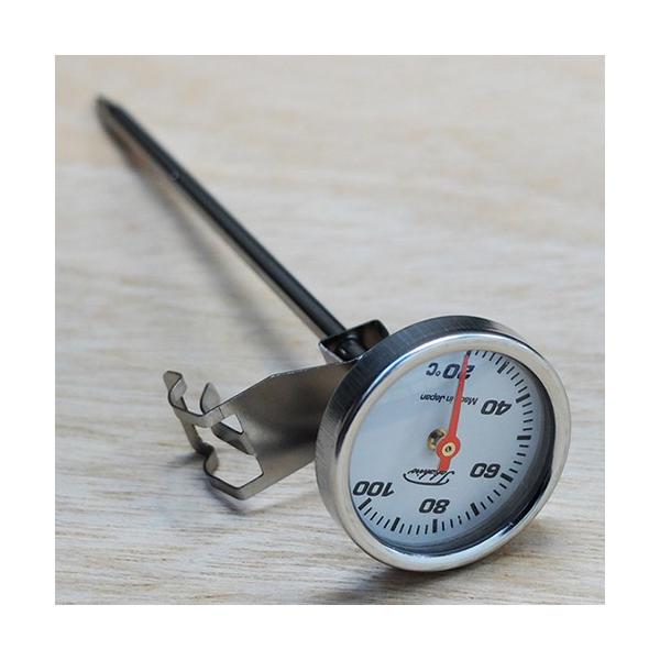 製造国：日本長さ：約138mm※直火でのご使用は商品破損の原因となります。※ドリップ用のサーモメーターになります。沸かしたあとのお湯をドリップポットに移し替えた際に計測する用途で製作されておりますため、直火での使用はお控えください。