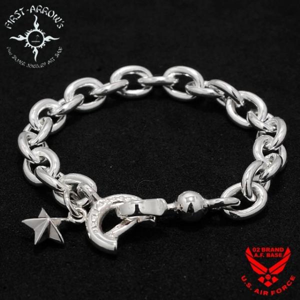 ●商品名ファーストアローズ N・Rスター付2φチェーンブレスレット br-117●キーワード送料無料 代引き手数料無料 メール便対応 アメカジ バイカー ネイティブ インディアン 手彫り ジュエリー アクセサリー ブレスレット シルバー95...