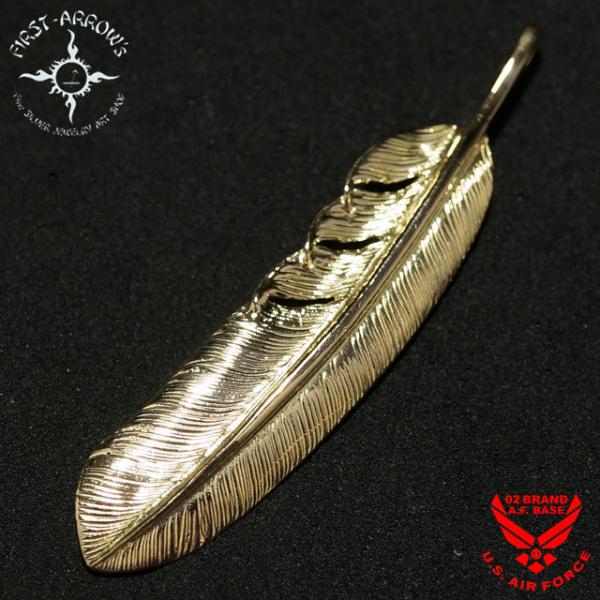 ●商品名ファーストアローズ ALL18金 イーグルフェザー ペンダントヘッド Lサイズ ペンダントトップ p-253●キーワード送料無料 代引き手数料無料 メール便対応 アメカジ バイカー ネイティブ インディアン 手彫り ジュエリー アク...