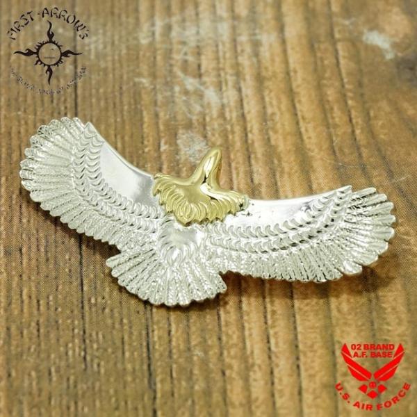 ●商品名ファーストアローズ K18付イーグル ペンダントトップ Sサイズ p-513●キーワード送料無料 代引き手数料無料 メール便対応 アメカジ バイカー ネイティブ インディアン 手彫り ジュエリー アクセサリー ペンダントヘッド ネッ...