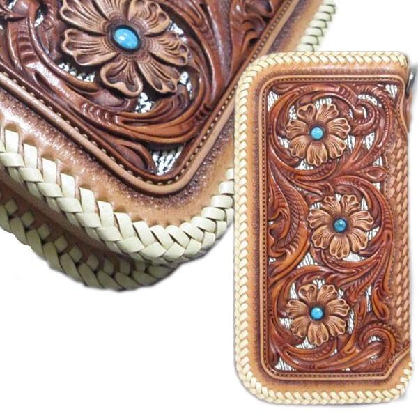 ▼ブランド：7CROSS＆クボタクラフト●長財布(ラウンド ジップ ウォレット)【カラー】タンベースのツートンカラー【サイズ】約21.5cm/横：約11cm【表革】アメリカ、ハーマンオーク社のクラフト専用ツーリングレザー。 （堀上がり、エイ...