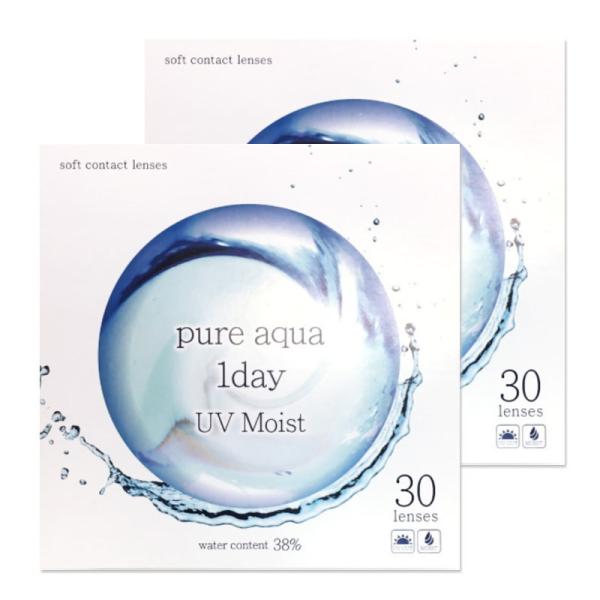 ZERU.contactpureaqua 1day UV MoistUV吸収剤を配合で大切な瞳にも紫外線対策MPCポリマーの潤いベールで快適なつけ心地をうるおい感低含水で水分蒸発が少なく程よくうるおいが持続・商品名：ピュアアクアワンデー U...