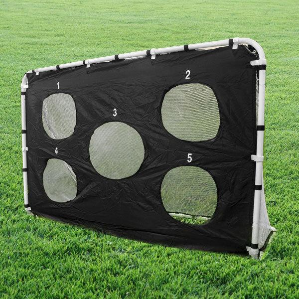 キックターゲット付。楽しくシュート練習 品番：LS-18012セット内容・スチールフレーム・バッグ・クッション・ペグ・ターゲット・ネットゴール寸法/幅：180ｃｍ×高さ：120ｃｍ×奥行き：76ｃｍ材質/フレーム：スチール、ネット：合成繊維...