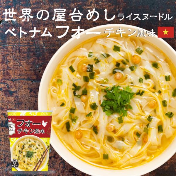 【世界の屋台めし ベトナム フォー（チキン風味）】世界のグルメを簡単に楽しめるようにアレンジした「世界の屋台めし」シリーズに、繊細な鶏肉の風味が特徴のチキン風味のスープのフォー 登場【フォーとは？】フォーはベトナム全土で食べられている米粉か...