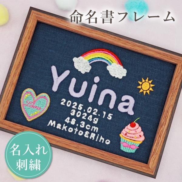 命名書 刺繍 命名札 ポップ 男の子 名前旗 名前札 命名 初節句 七五三 お食い初め お宮参り お七夜 ひな祭り 出産祝い 百日祝い 初誕生 赤ちゃん お祝い 誕生日 デニム かわいい おしゃれ 機関車 消防車 虹 オーダー バースボード...