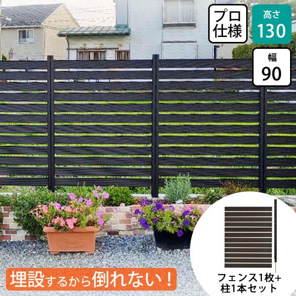 埋設するから倒れない！専用の支柱と組み合わせて施工するだけ簡単フェンス【アムール】外からの視線をさえぎるので、防犯対策に効果的です。■商品仕様パネルサイズ 幅900×厚み10×高さ1160mm(約3.8kg)支柱サイズ 幅55×厚み55×高...