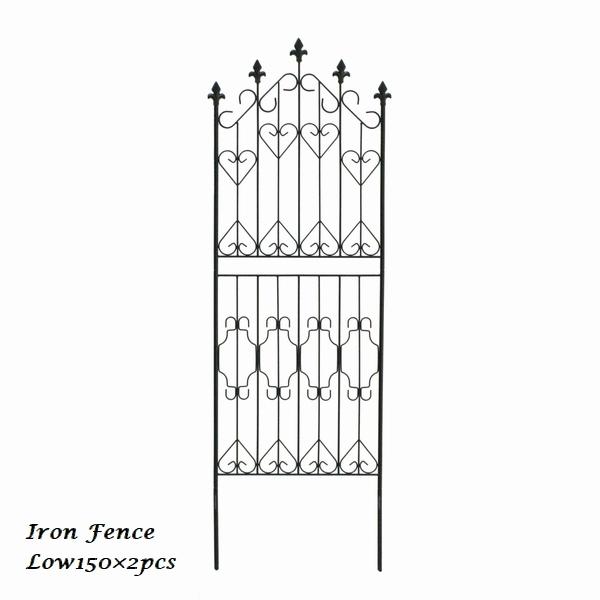 端正なデザインが美しい英国風のアイアンフェンス（スチールフェンス）です。蔦のからみやすいデザインなので、ゴーヤやキュウリでグリーンカーテンにしても◎。高さ150cmのロータイプは、隣家との境界線に使うと、視線を遮りすぎることなく毎朝のご挨拶...