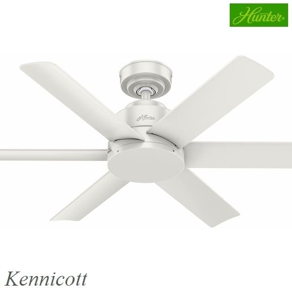 メーカー名：HUNTER ハンター（アメリカ）名称：ケニコット本体仕上げ：フレッシュホワイト羽根径：44インチ（112cm）羽根枚数：6枚羽根仕上げ：フレッシュホワイト機能：・ハンターウィスパーウインド（WhisperWind）モーター・M...