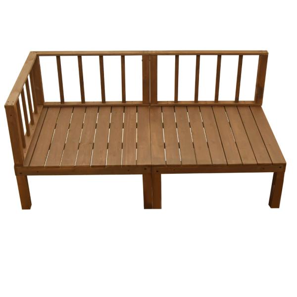 人や環境に優しい防腐剤注入済の、深みのある色合いのACQウッドデッキ【5点セット】です。■商品サイズ縁台 間口900 × 奥行き900 × 高さ360 mmフェンス 幅900 × 高さ450 mm■カラーダークブラウン■素材SPF■塗装水性...