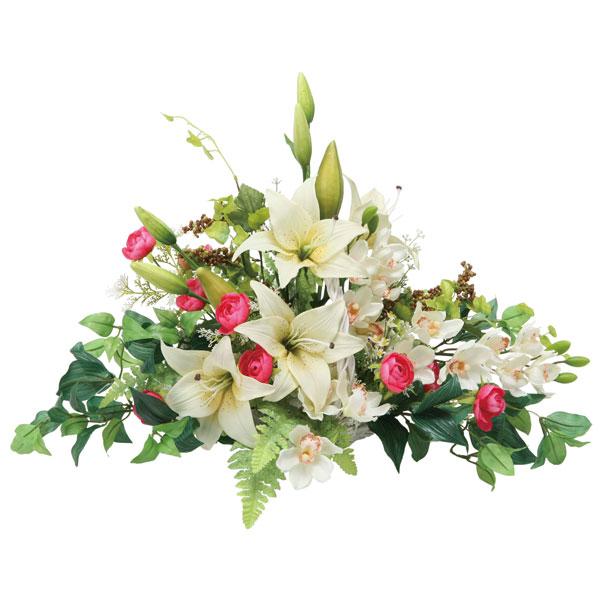 サイズ(約):W62×D37×H36cm重量(約):990g材質:本体/ポリエステル＋ポリエチレン、花器/籐生産国:日本加工:光触媒加工（V-CAT）説明:酸化チタン光触媒は、植物の葉緑素が光のエネルギーを使って二酸化炭素を酸素に変えるよう...