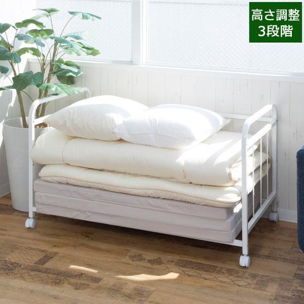 布団ラック 多目的ラック 押入れ収納 クローゼット収納 スチール 通気性 高さ調節 サイドガード布団に接する面が少ない通気性に優れたデザインの布団収納ラック。布団を清潔に保ち、安心して収納することができます。また、サイドガードが布団のズレや...