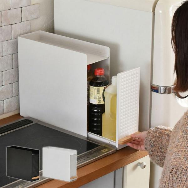 引出し 調味料ストッカー ボトル収納 大容量 スチール 完成品散らかりがちな調味料をまとめて収納できる「TREE（ツリー）」シリーズのスライド式調味料ラック。奥行42cmのコンパクト設計で、一般的なキッチンのコンロ横スペースにぴったり収まり...