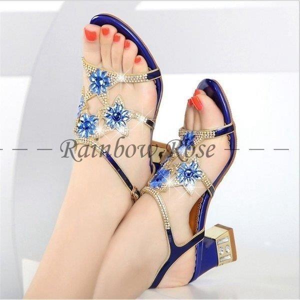 サンダル レディース 美足 キラキラ 靴 シューズ 痛くない ヒールサンダル ハイヒールミュール 靴 お洒落 美脚 デーリー 大人 可愛い 結婚式 二次会 お呼ばれ 大きいサイズ 2019新作★ヒール：5cm★カラー：金色 紫 ブルー（写真...