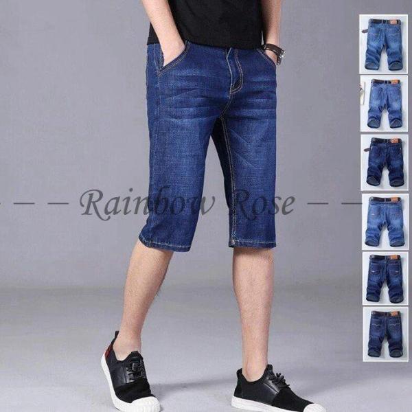 ジーンズ パンツ メンズ デニム クロップドパンツ 五分丈 ボトムス ワイドパンツ ズボン ハーフパンツ イージーパンツ 半パン ゆったり シンプル 部屋着【品  番】gete03【サイズ】28,29,30,31,32，33,34,36,3...