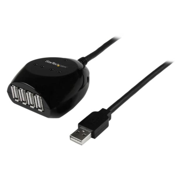 【発売日：2017年06月01日】4ポートハブ付きUSB 2.0アクティブ延長ケーブル(15m)。距離上の制限と電源上の制限を克服すると同時に、最大で4台のUSB 2.0デバイスを接続します。このUSB 2.0アクティブ延長ケーブルは、5m...