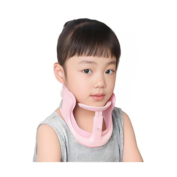 学習や読書中のうつむき姿勢を防ぎ、正しい首の角度を保つための子供用姿勢矯正サポーターです。マジックテープでサイズ調整が可能で、首回り23~32cmに対応します。両側に柔らかい空気綿パッドを搭載し、通気性に優れています。素材はプラスチックと空...