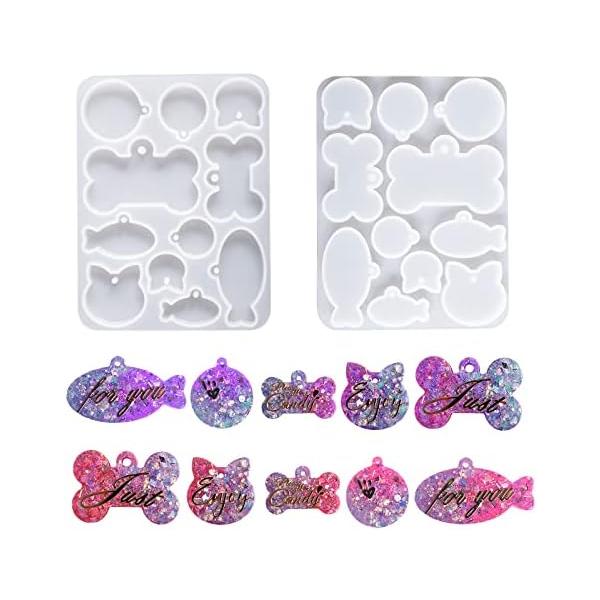 空洞犬の骨型のシリコンキーチェーンチャームが11個セットになったDIYクラフト素材です。高品質なシリコン製で柔らかく耐久性があり、変形しにくい特徴があります。樹脂を注いで簡単に工芸品を作れ、キラキラやドライフラワーを加えてユニークなアクセサ...