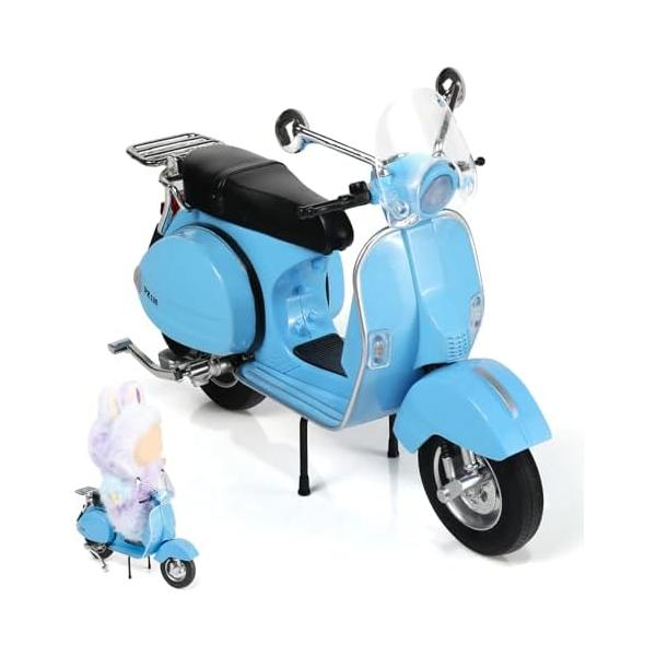 ベスパPX125スクーターの1:10スケールのミニチュアモデルです。コレクションやオフィスデスクの飾りとしてお使いいただけます。本体は高品質プラスチック製で、ゴム製タイヤが付属しています。ベスパPX125の外観とディテールをリアルに再現した...