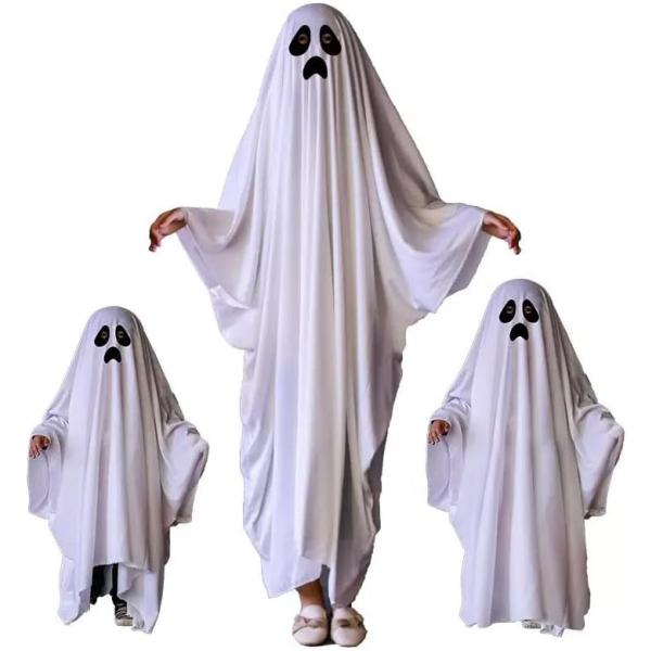 ハロウィンシーズンにぴったりの幽霊コスプレポンチョです。キッズ用と大人用のサイズ展開があり、親子で楽しめます。キュートなオバケ顔デザインが特徴です。ポリエステル素材で軽く、動きやすい仕様です。S・M・Lサイズがあり、105cm~170cmま...