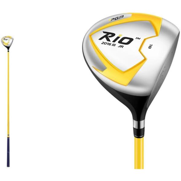 子供向けの軽量ゴルフドライバーです。カーボンシャフトを採用し、振りやすさを重視した設計となっています。ヘッドは360CC、ロフト角は18度です。右利き用で、初心者にも扱いやすい仕様です。クラブ長さは33.0インチ、36.0インチ、39.0イ...