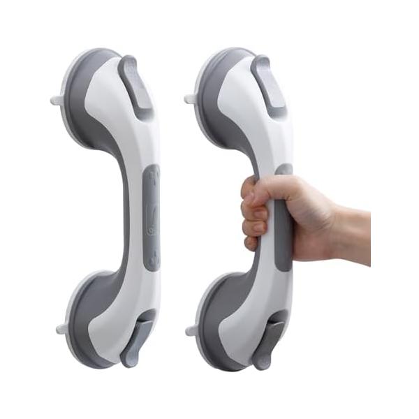 浴槽やトイレなどで使用できる吸盤式の手すりセットです。壁に穴を開けずに設置できます。吸盤は強力で耐荷重は110kgです。素材はTPEとシリコン粒子を使用しています。サイズは約31cm×9.1cmです。浴室やトイレなどの転倒予防対策に適してい...