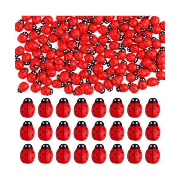 高品質樹脂製の暗闇で光るてんとう虫ミニチュアフィギュアが100個入っています。ドールハウスやディスプレイ、DIYなどの装飾にご利用いただけます。素材は高品質樹脂で耐久性があり、軽量です。暗闇で発光する効果があります。各個のサイズは約0.35...