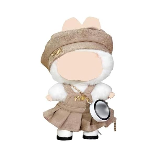 ラブブ17cm専用の着せ替え5点セットです。高貴な気質を表現するデザインで、人形をより魅力的に見せます。セット内容はワンピース、帽子、靴、眼鏡、バッグの5点で、さまざまなスタイルに着せ替えが可能です。素材はポリエステルと綿混紡です。ラブブ1...