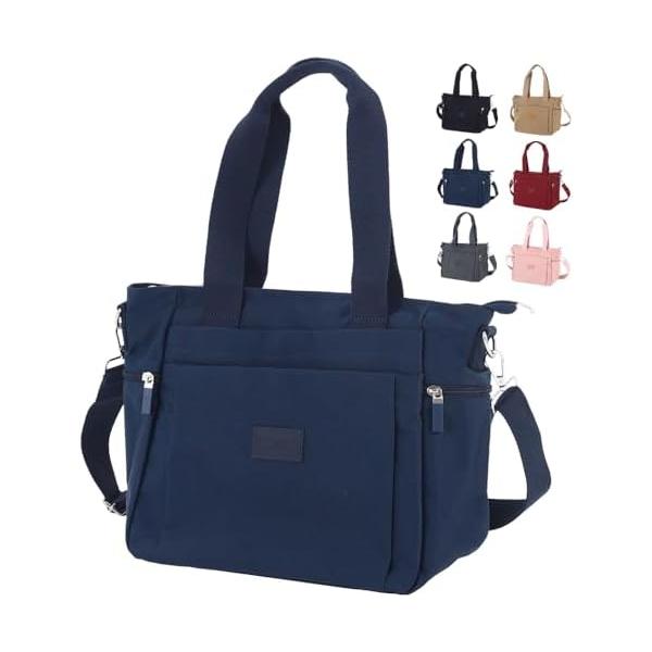 超軽量でありながら大容量で、整理整頓がしやすい自立型のトートバッグです。重量は480gと軽量で、ボタン式とファスナー式を含む9つのポケットを備えています。自立型設計で中敷きなしで収納可能です。縫製を強化し、防錆加工の金具を使用しています。素...