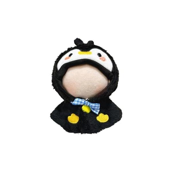 10cm前後のぬいぐるみ向けのミニサイズのアニマルポンチョです。着せ替えが簡単で、かわいい動物に大変身できます。スナップボタンやホック、リボンで簡単に着脱可能です。柔らかな素材でふわふわの手触りです。綿混紡地とポリエステルを使用しています。...