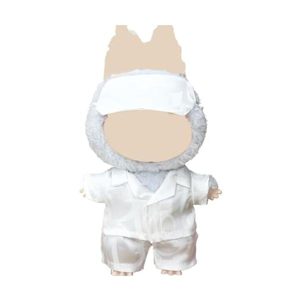 ラブブ(17cm)専用の着せ替え用パジャマセットです。上着、ズボン、アイマスクの3点がセットになっています。綿混素材で肌触りが良く、パジャマとして、またドールやぬいぐるみの衣装として利用できます。サイズは手作業のため誤差が生じる場合がありま...