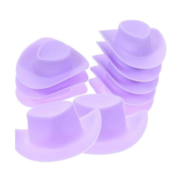 ドールハウスやパーティー装飾に使える、ウエスタンスタイルのミニチュアカウボーイハットのセットです。1:12スケールで、丈夫なプラスチック素材で作られています。セット内容は10点です。伝統的なカウボーイスタイルを再現した詳細なデザインが特徴で...