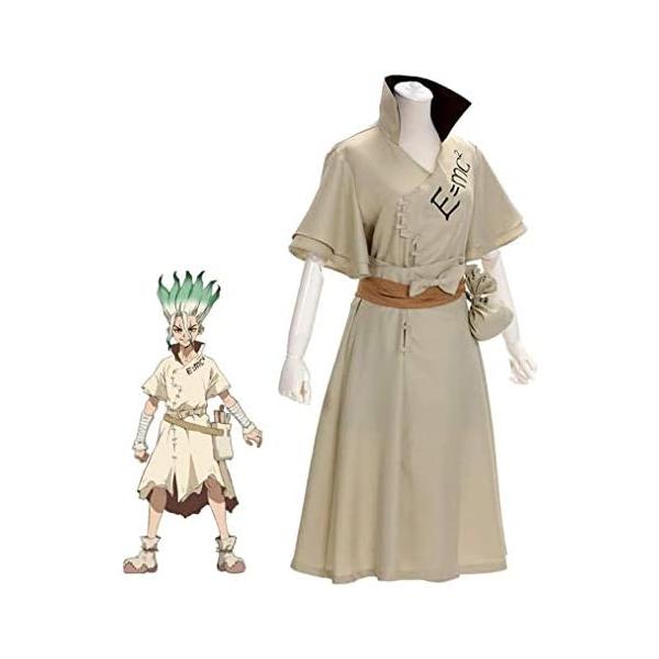 石神千空をイメージしたコスプレ衣装の5点セットです。ハロウィンやイベント、余興などにご利用いただけます。帽子、上着、ズボン、靴下、アクセサリーの5点が含まれます。素材はポリエステルです。大人用のSサイズで、カジュアルかつクールなデザインです...