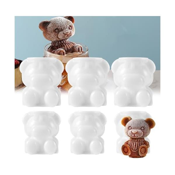 3Dベアの形をしたシリコン製のアイスキューブ型です。食品グレードのシリコン素材で作られており、無毒・無味で食材に安全です。柔らかく柔軟性があり、耐久性と耐熱性があります。冷蔵庫や食器洗い機に対応し、簡単に外せる仕様です。コーヒー、ジュース、...