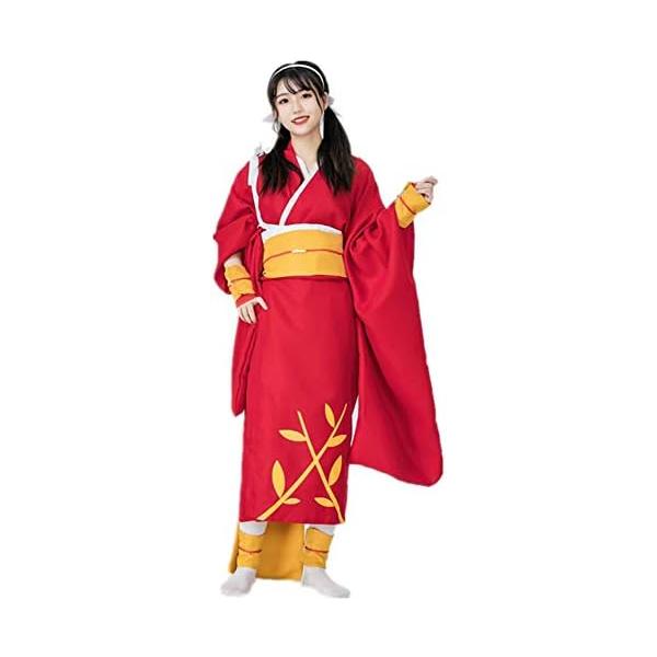 文豪ストレイドッグスのキャラクター「泉鏡花」を再現したコスプレ衣装の5点セットです。ポリエステル製で、髪飾り、着物、帯、アームウォーマー、レッグウォーマーが含まれます。フリーサイズで、バスト84-88cm、ウェスト68-72cmに対応してい...