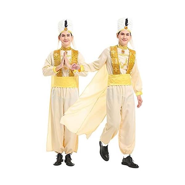 アラジン実写版衣装を忠実に再現した、大人メンズ向けのコスチュームです。ベージュカラーで、帽子が付属しています。素材はポリエステルです。サイズは大人向けメンズサイズで、着心地と動きやすさを重視しています。サイズの詳細は商品画像でご確認ください...