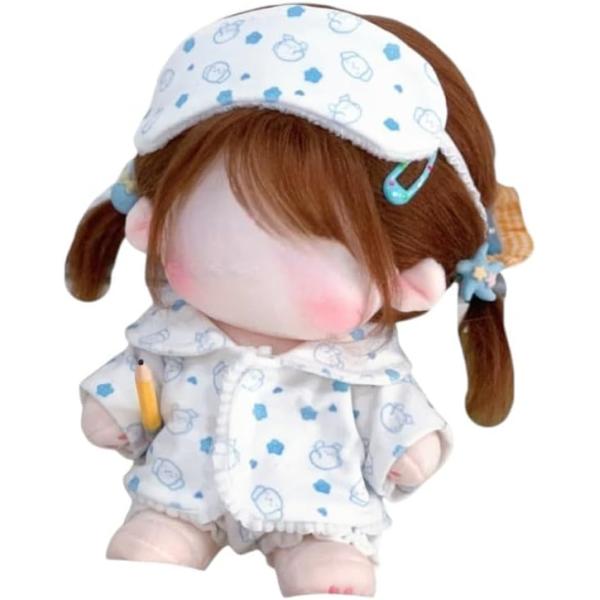 20cmサイズのぬいぐるみに着せられるパジャマです。綿素材を使用したシンプルなデザインです。綿素材で肌触りが良く、軽量です。20cmサイズのぬいぐるみに直接着せられる設計です。通園や通学、プレゼントなどに使用できます。サイズは手作業のため誤...